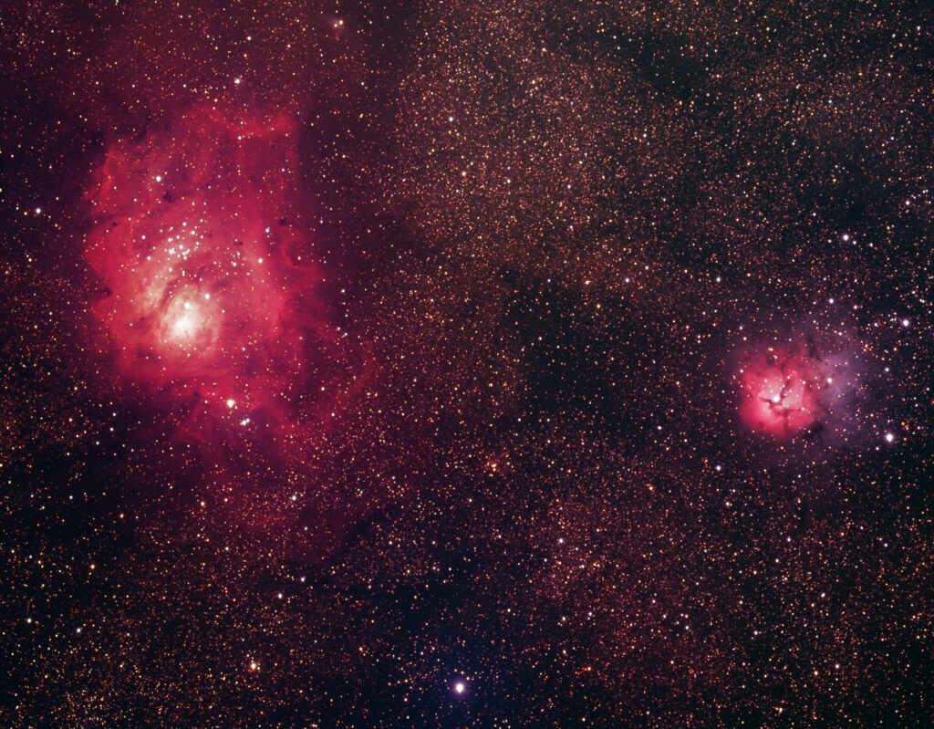 Lagoon Nebula and Trifid Nebula » Deep-Sky Images - Celestial Photography - Night Sky Pictures ...